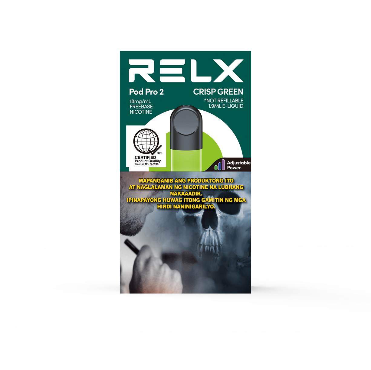 RELX Pod Pro Crisp Green｜18mg/ml Freebase｜ RELX - Luckvape Philippines ...