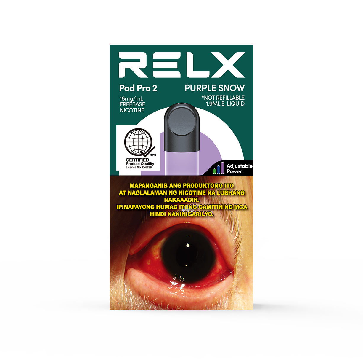 RELX Pod Pro 2 Purple Snow | 18mg/ml Freebase | RELX - Luckvape ...